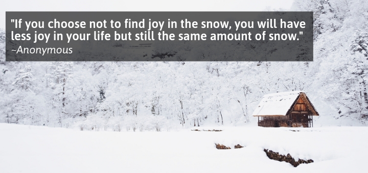 If You Choose Not To Find Joy In The Snow, You Will Have Less Joy In ...